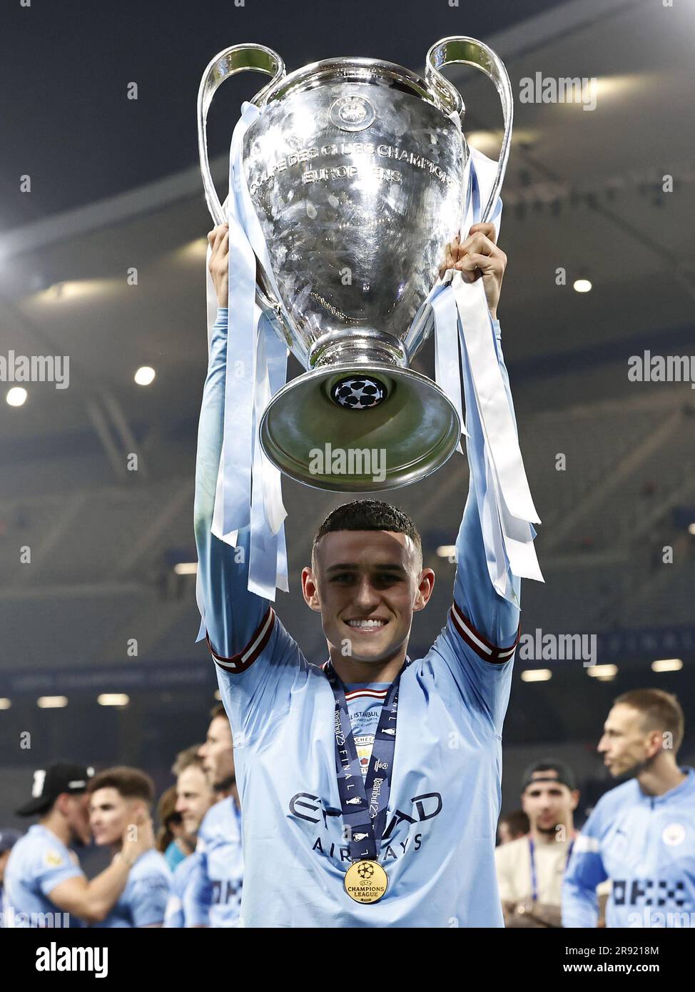 ISTANBUL - Phil Foden of Manchester City FC with the UEFA Champions ...