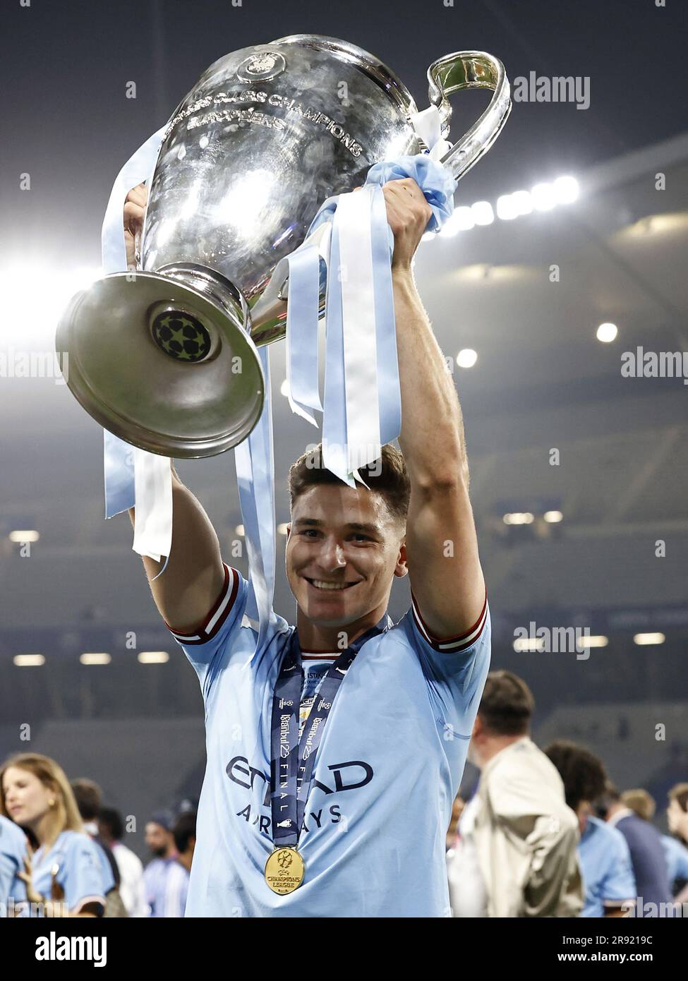 ISTANBUL - Julian Alvarez of Manchester City FC with the UEFA Champions ...