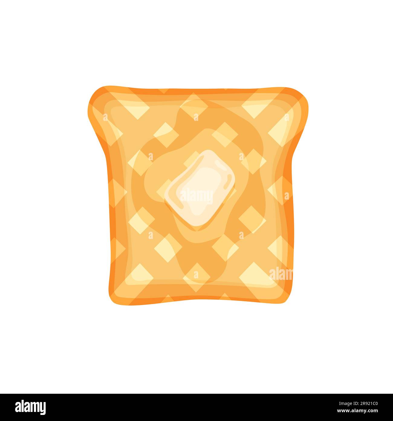 Toast with piece of butter. Tasty healthy breakfast. Roasted sandwich ...