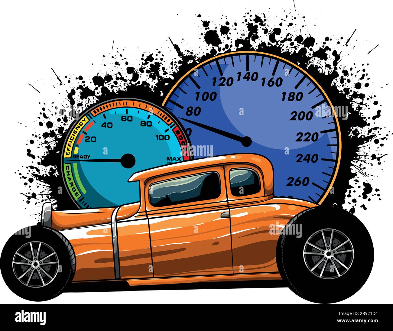 vector illustration of american hot rod car Stock Vector Image & Art ...