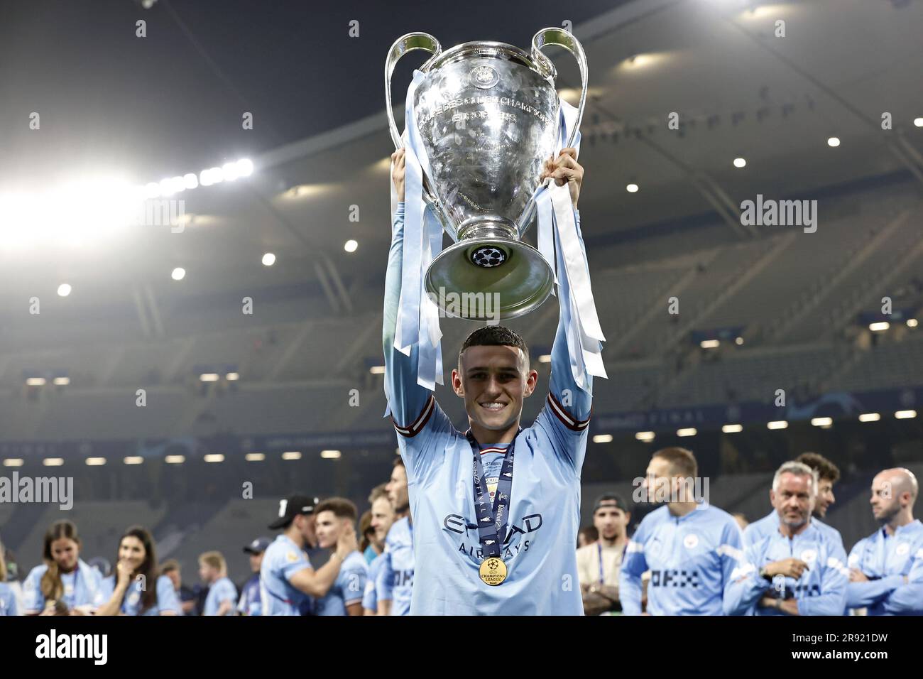 ISTANBUL - Phil Foden of Manchester City FC with the UEFA Champions ...