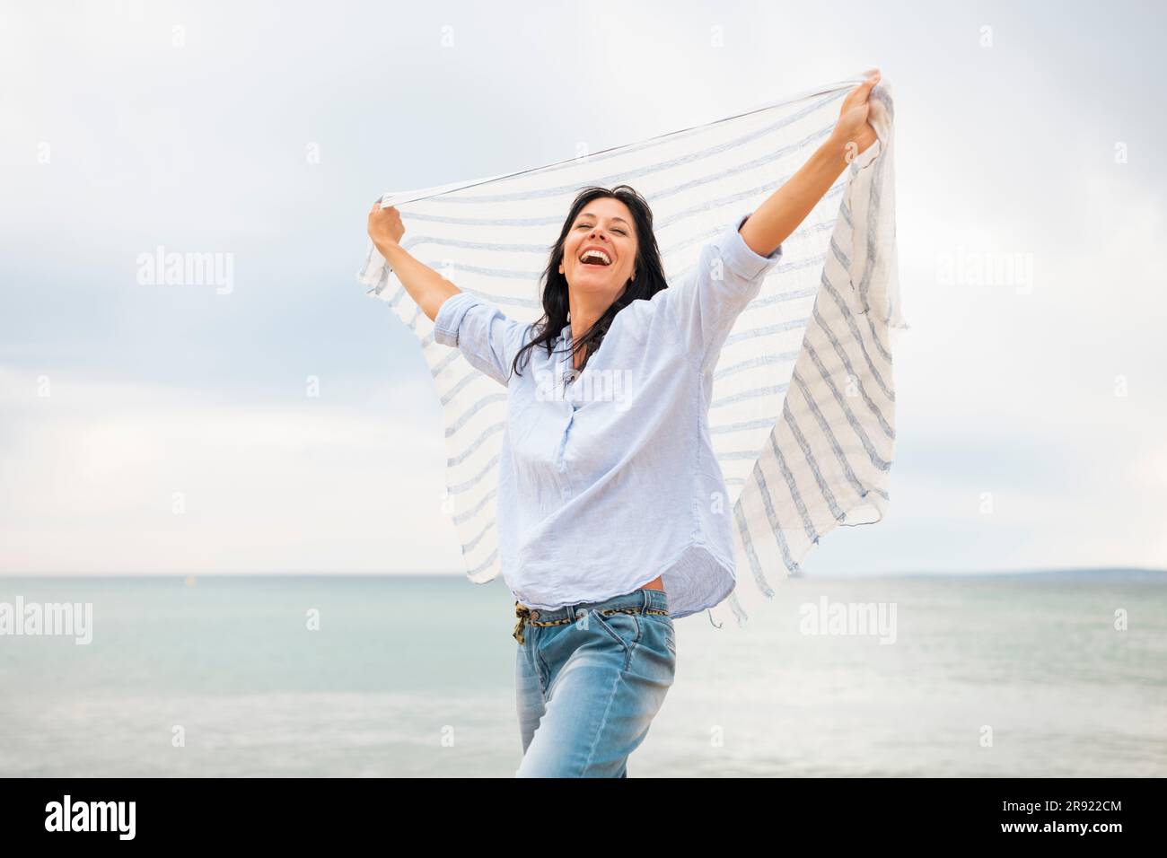Positive carefree black woman hi-res stock photography and images - Alamy