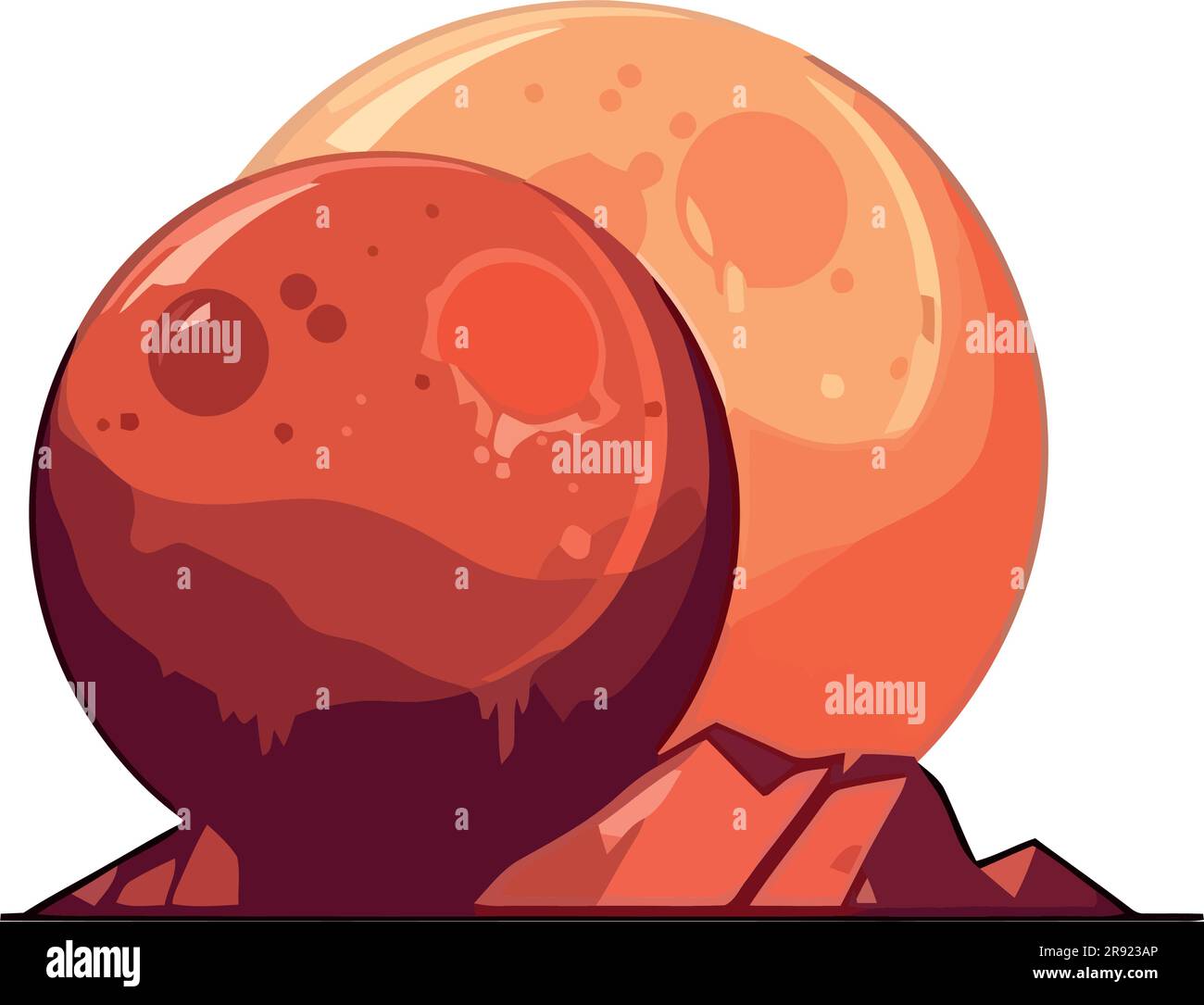 Two planets Stock Vector Images - Alamy