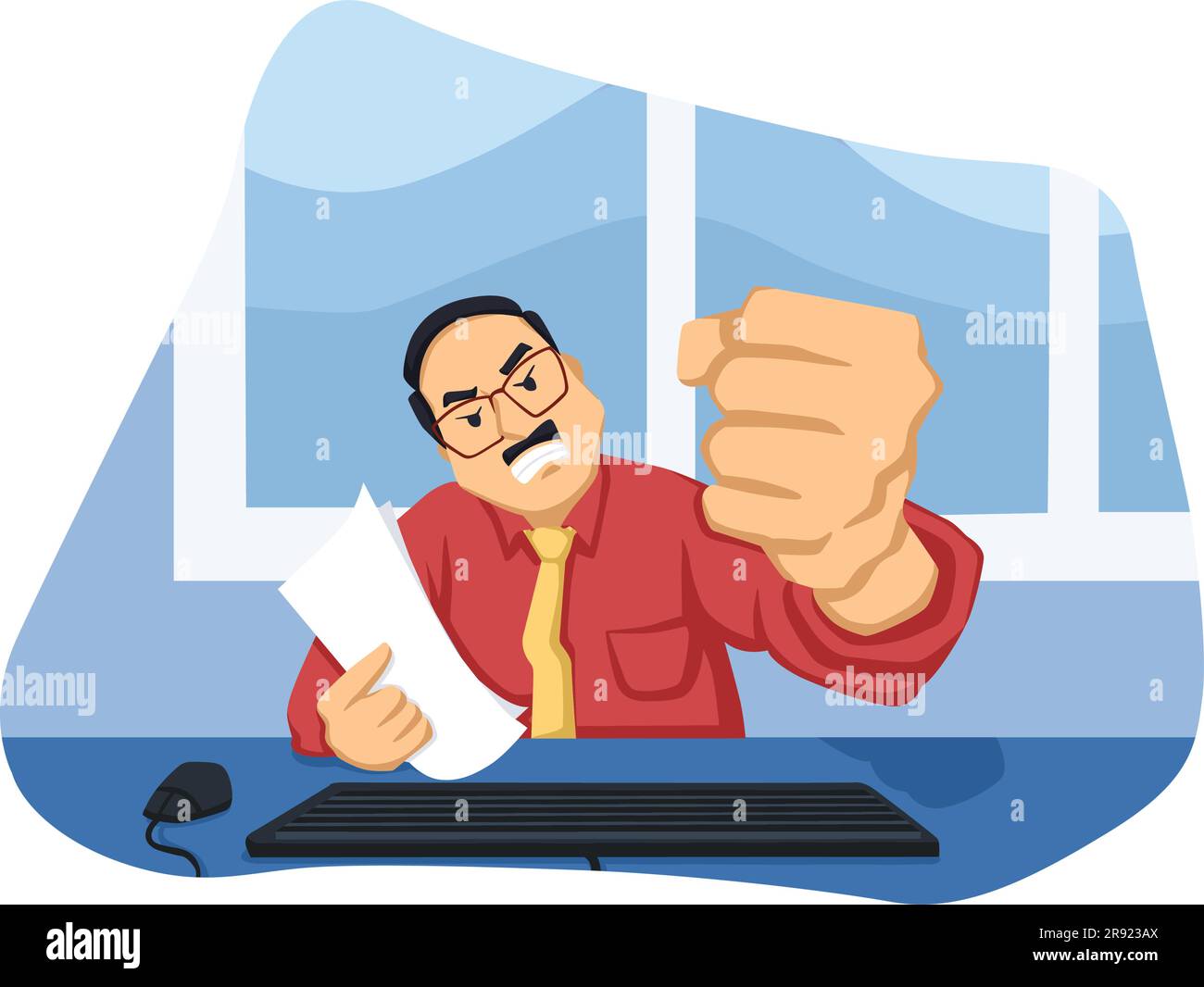Sad employees office group Stock Vector Images - Alamy