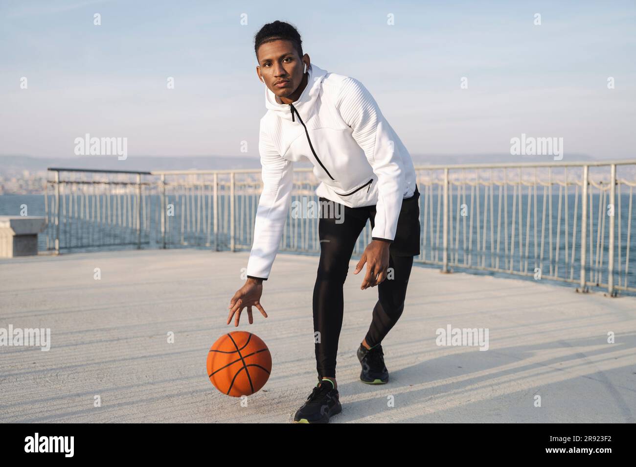 African american man dribbling basketball hi-res stock photography and ...