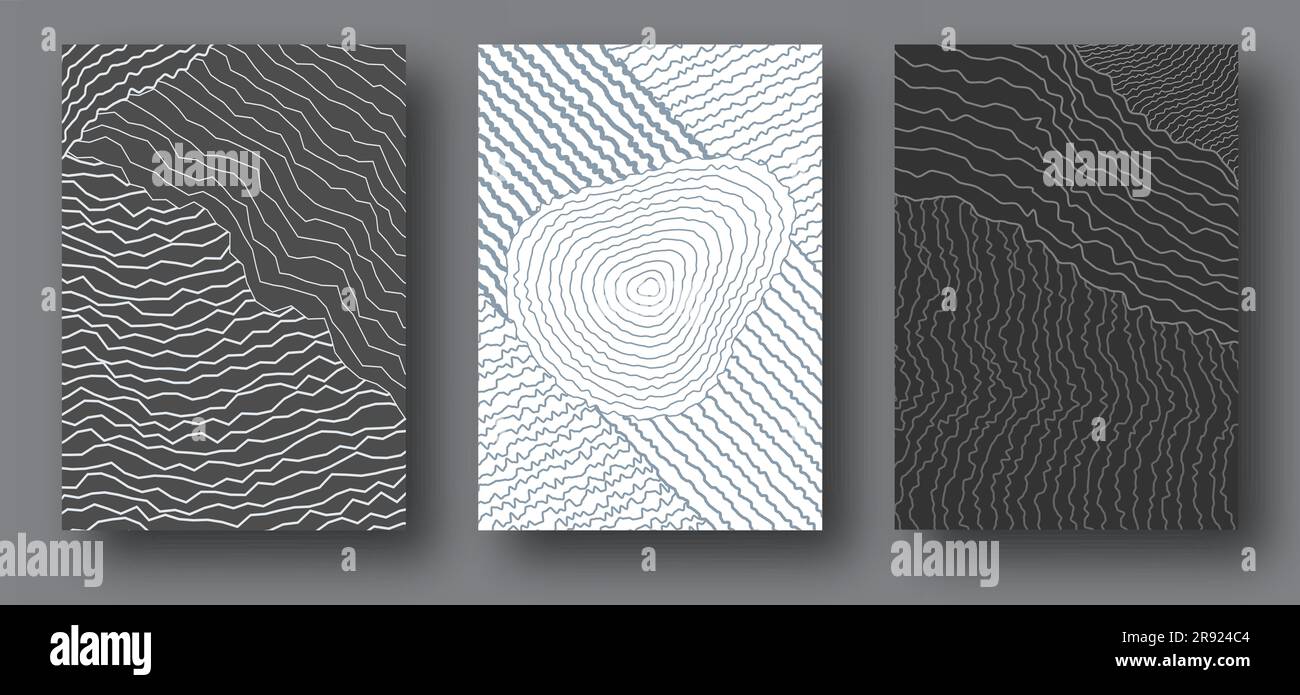 Abstract art for interior design, paintings, covers, posters. Wavy ...