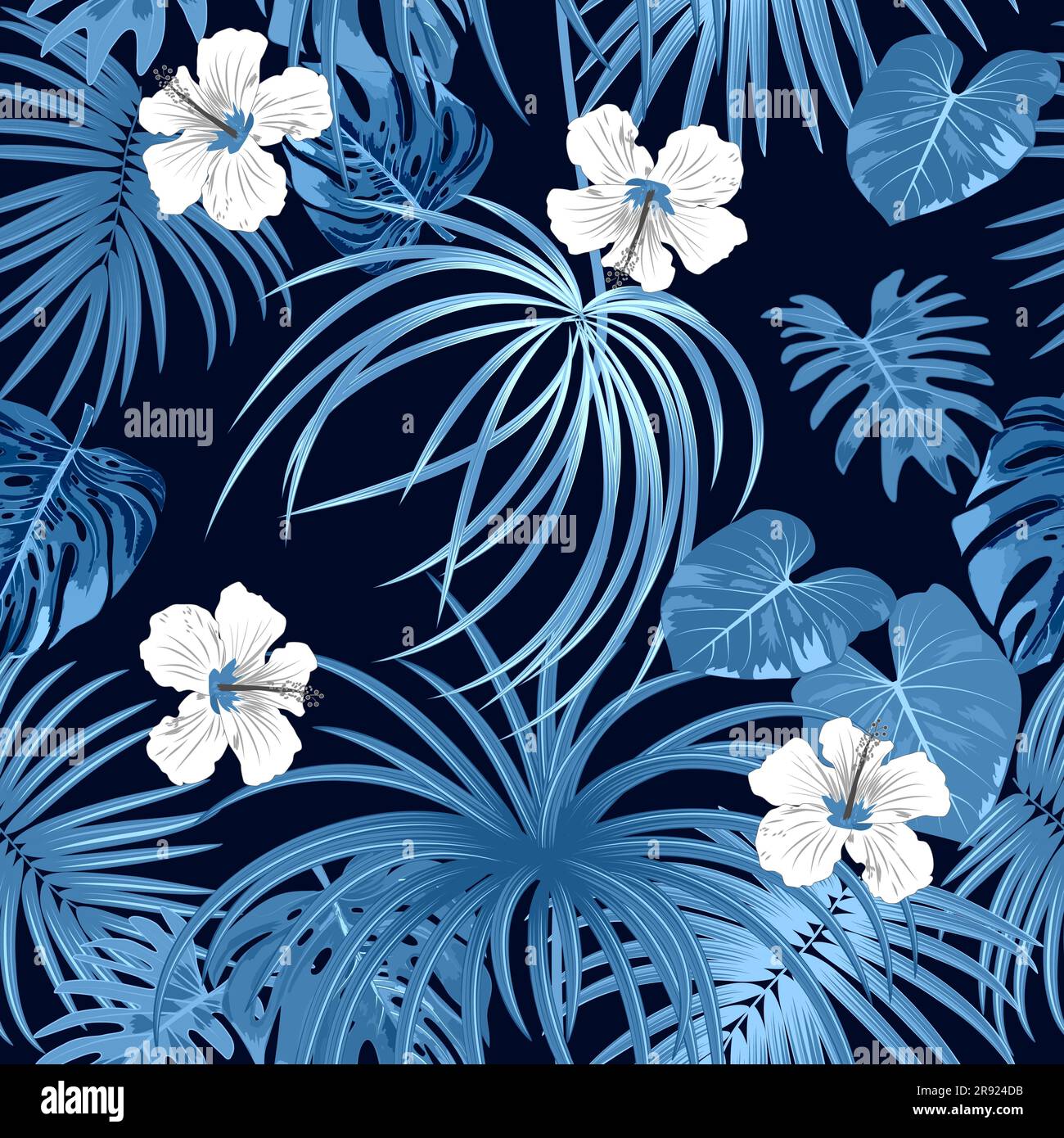 Palm Tree Tile Background Palm Tree Seamless Pattern Vector Coconut