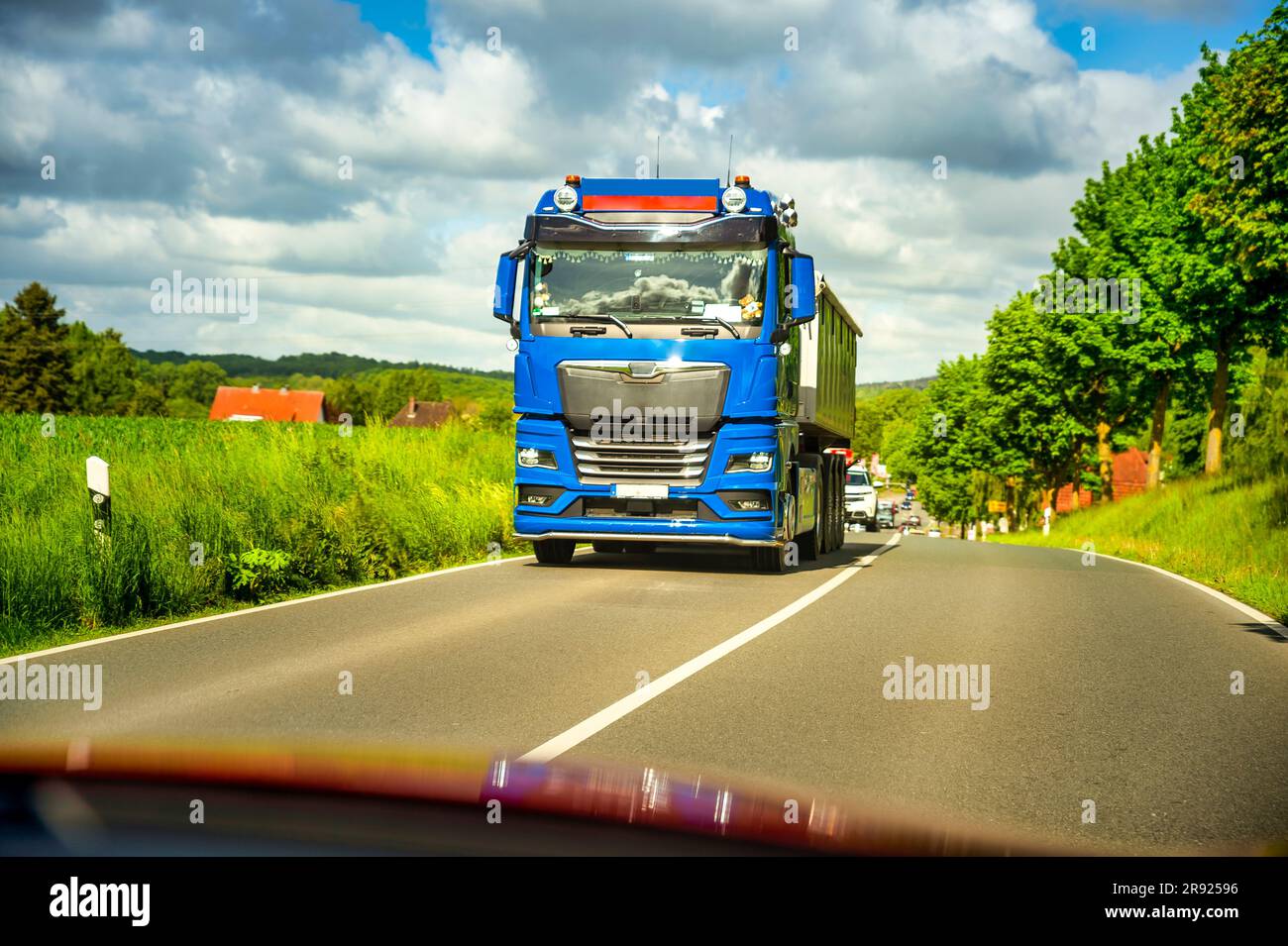 Trucks Moving Forward