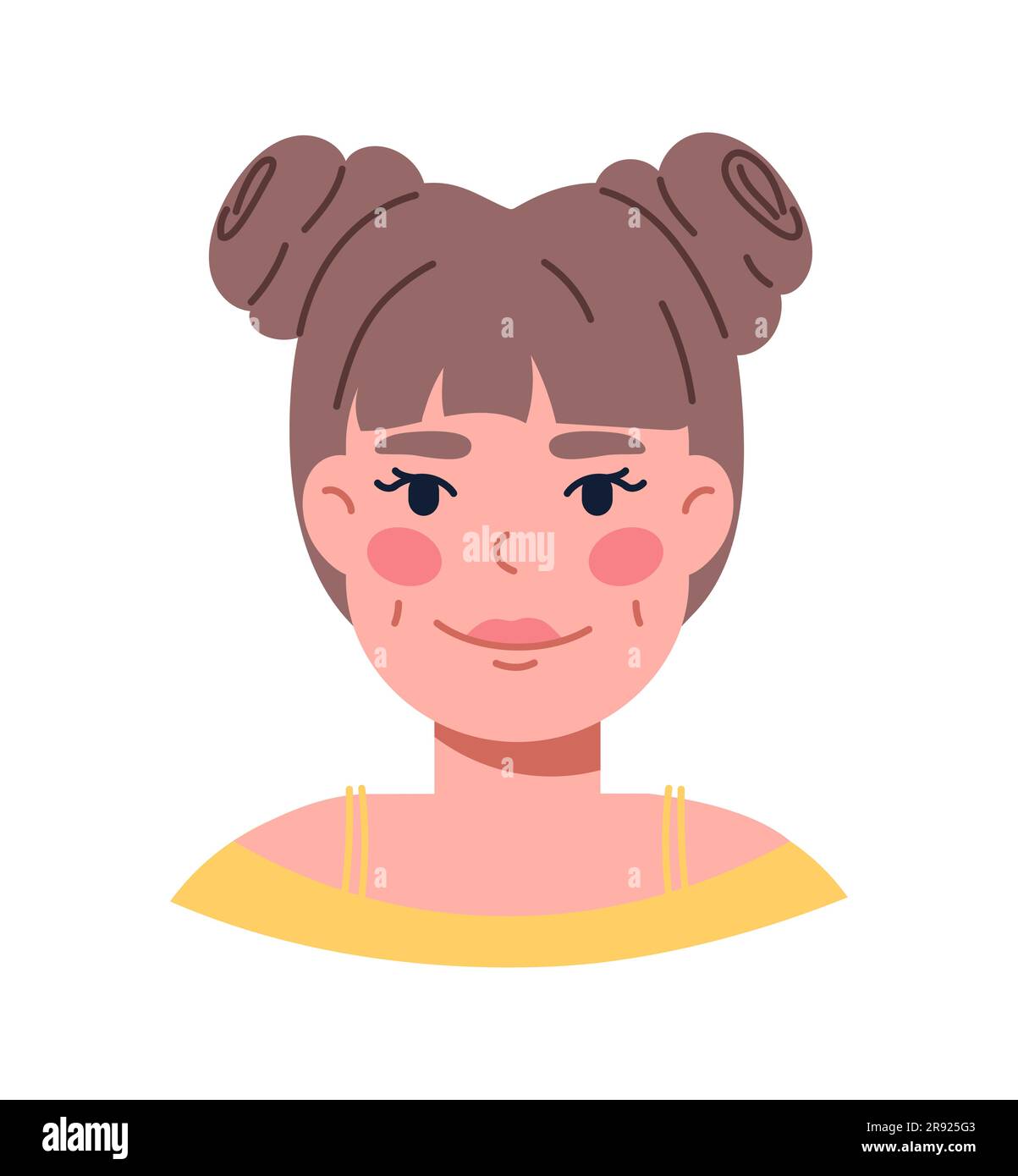 Overweight woman face Stock Vector Images - Alamy