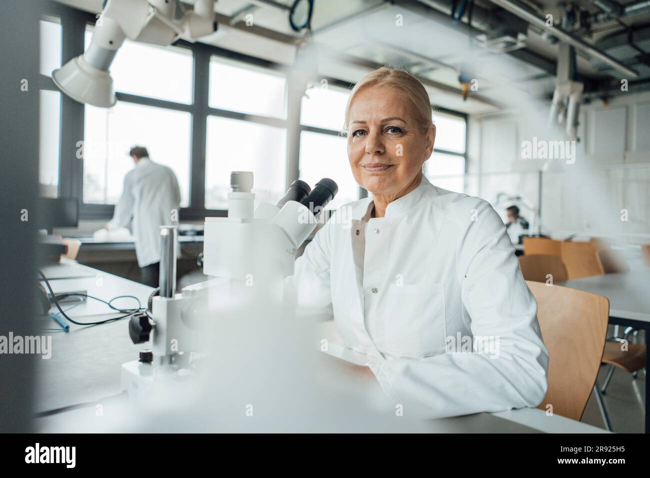 Technology sitting science expertise research microscope laboratory hi ...