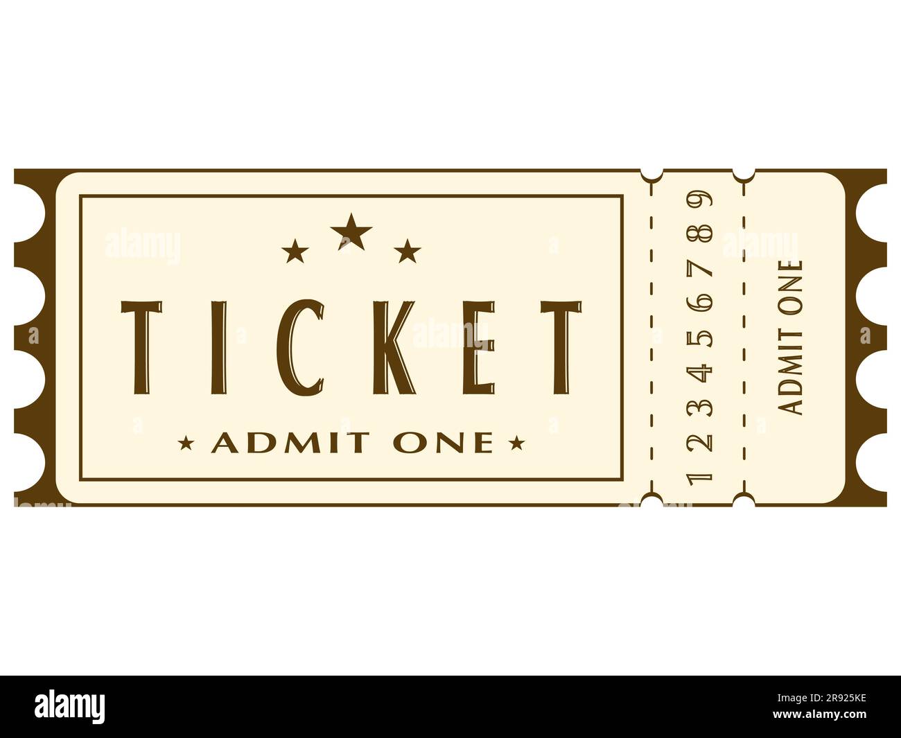 Ticket template vector illustration Design element Retro style Isolated ...