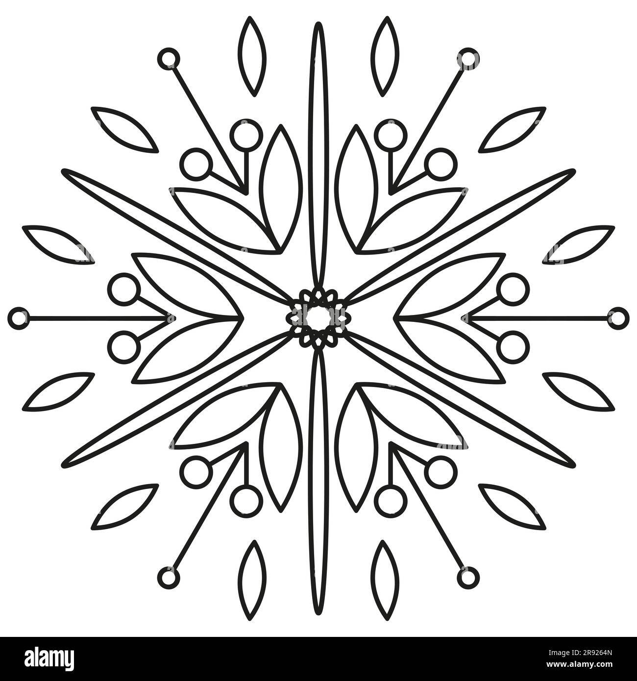 Outline decorative pattern Coloring page Vector illustration Isolated ...