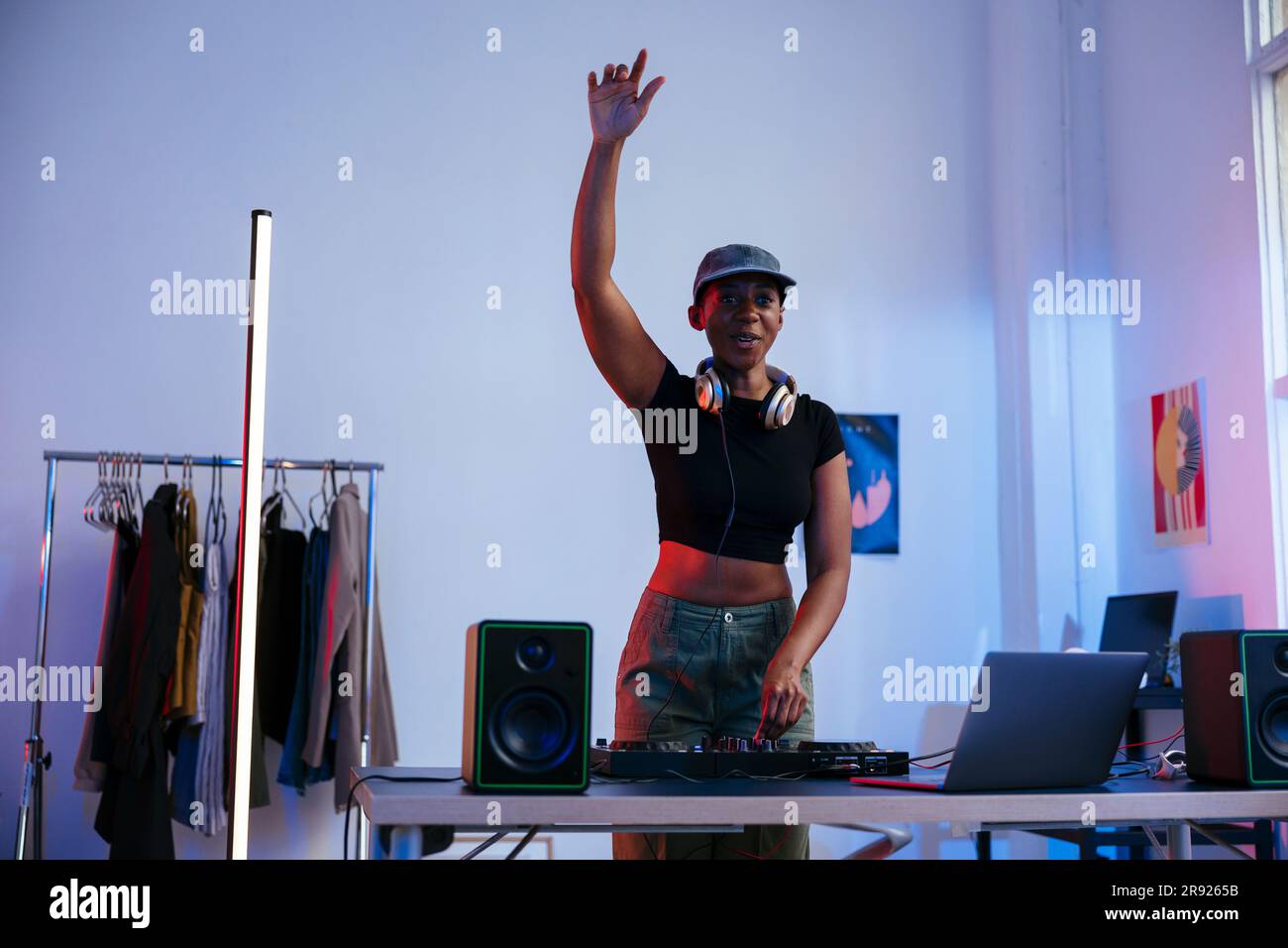 Person operating audio mixer hi-res stock photography and images - Alamy