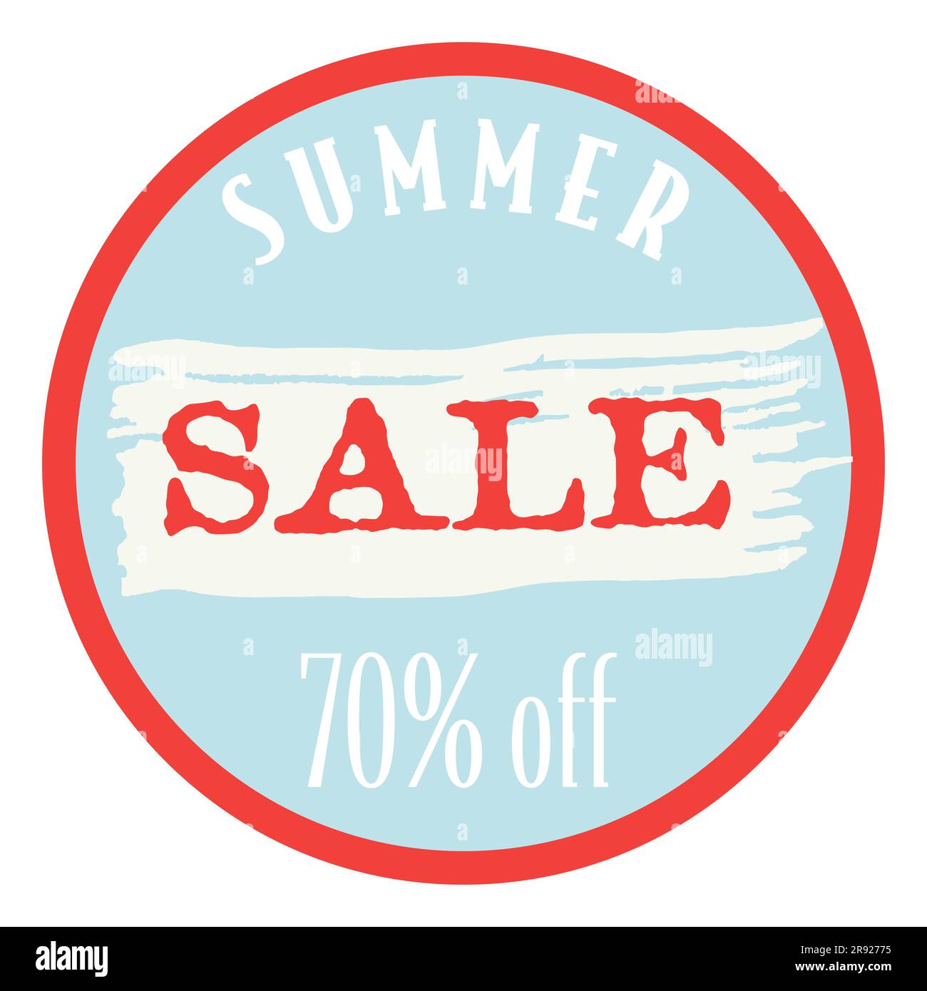 Summer sale circle template Vector illustration. Isolated on white ...