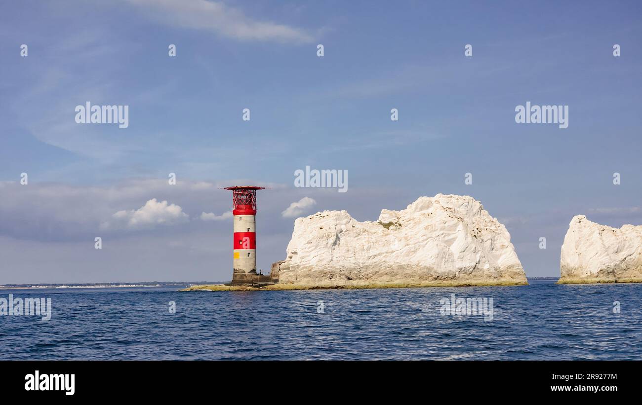 The Needles Lighthouse on the Isle of Wight is an impressive sight. It ...