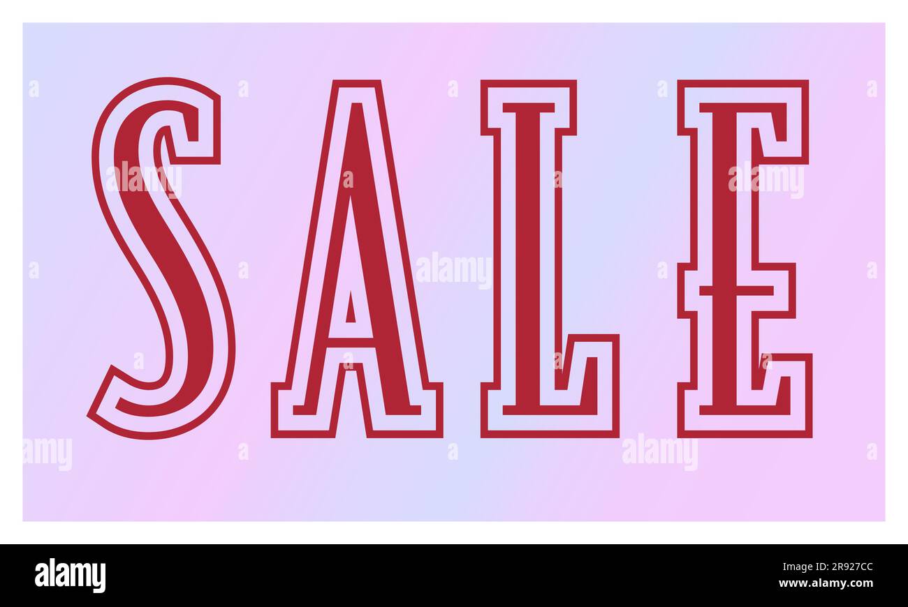 Sale horizontal banner Vector illustration. Isolated on white ...