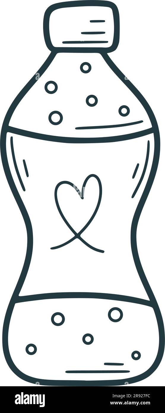 Line drawing soda bottle Stock Vector Images - Alamy