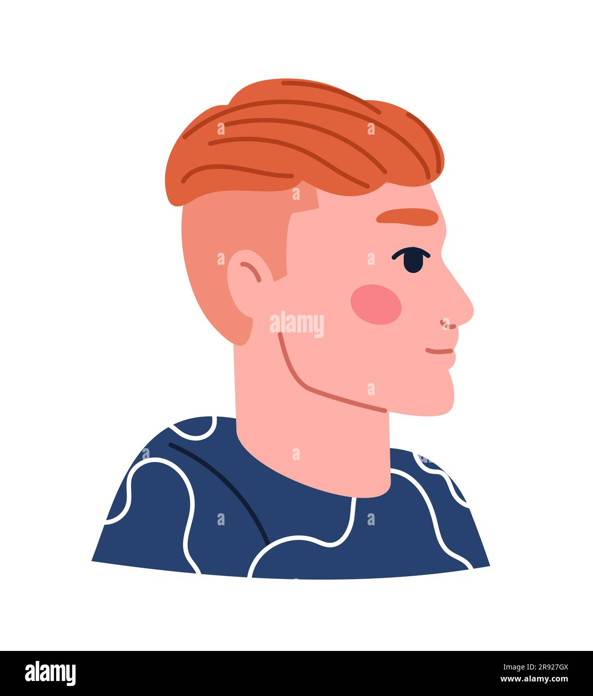 Young guy with orange hairstyle concept Stock Vector Image & Art - Alamy