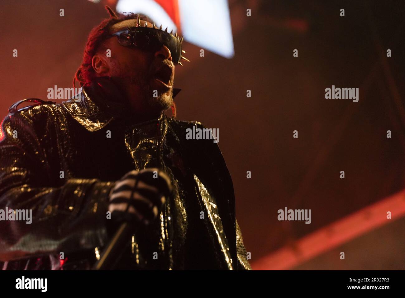 Pilton, Somerset, UK. 22nd June 2023. Skindred performing on the Truth ...