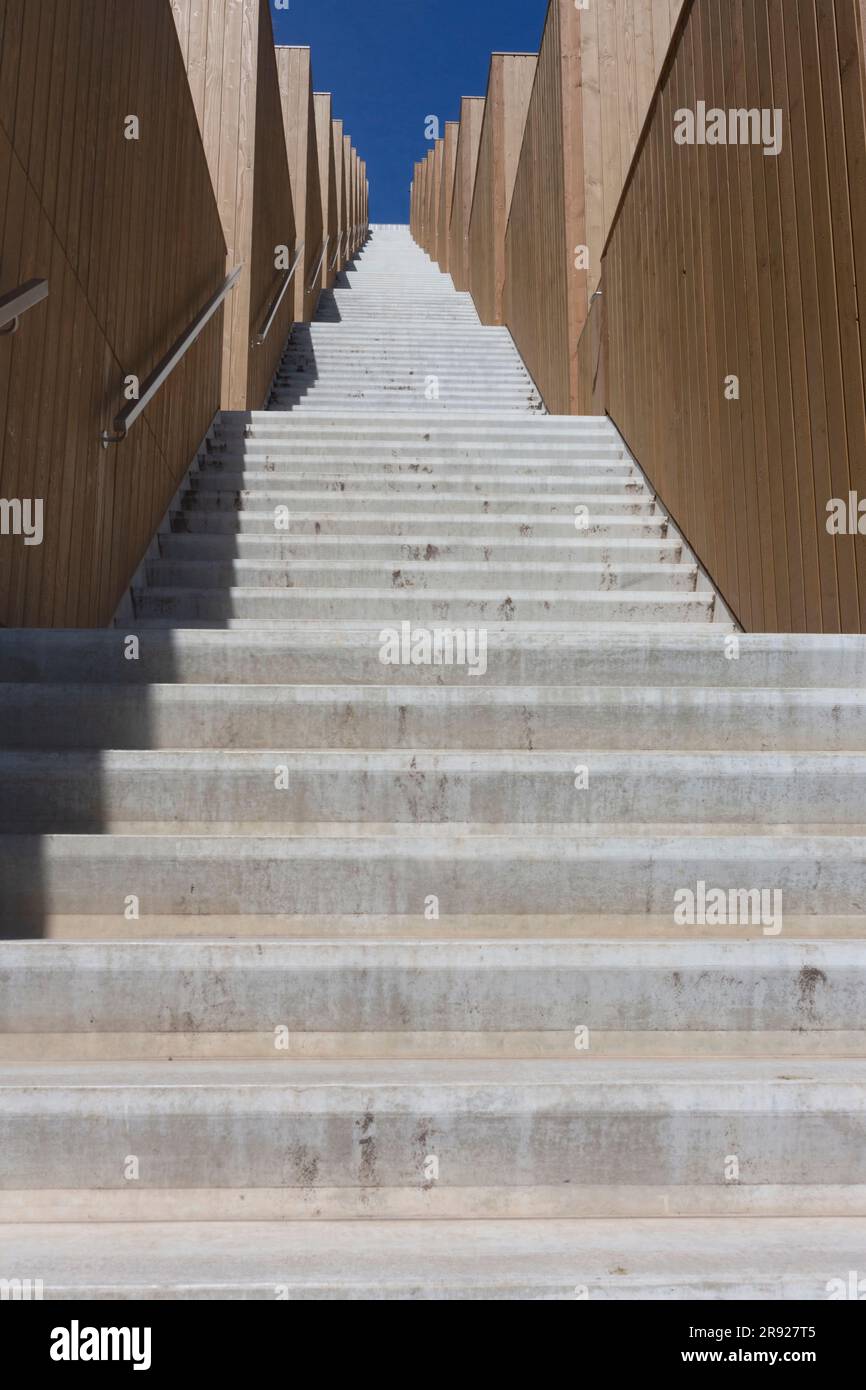 Netherlands, North Holland, Amsterdam, Empty outdoor steps of Sluishuis ...