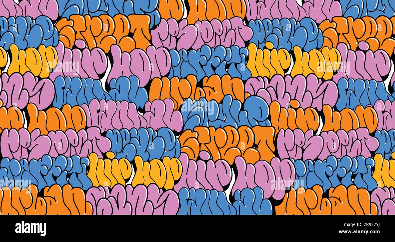 multicolored background, graffiti letters, bright colored inscriptions ...