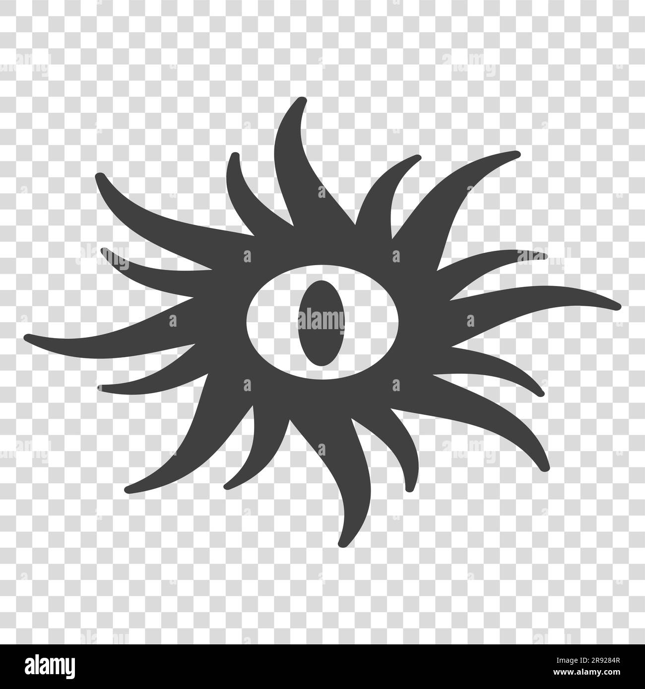 Sun Tribal flaming abstract pattern Vector illustration in silhouette ...