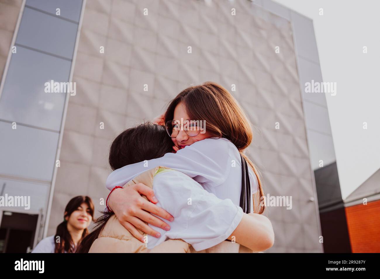 Happy school girl child hi-res stock photography and images - Alamy