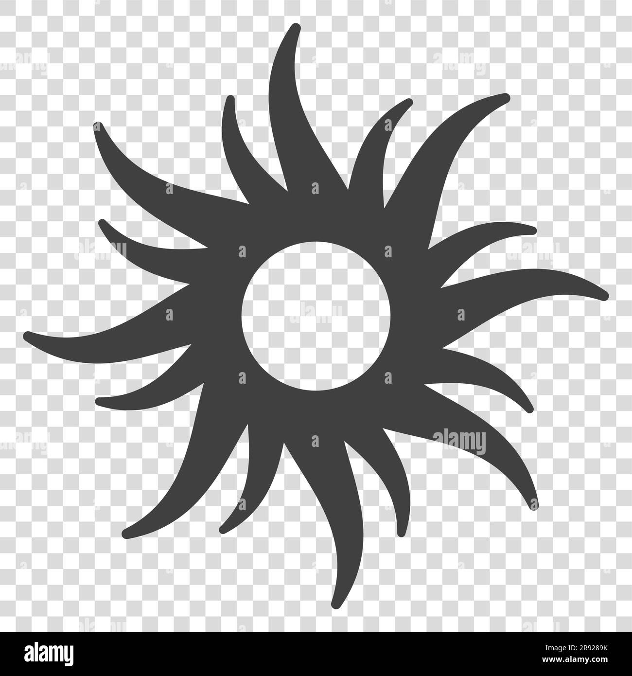 Sun in silhouette Tribal flaming abstract pattern Vector illustration ...