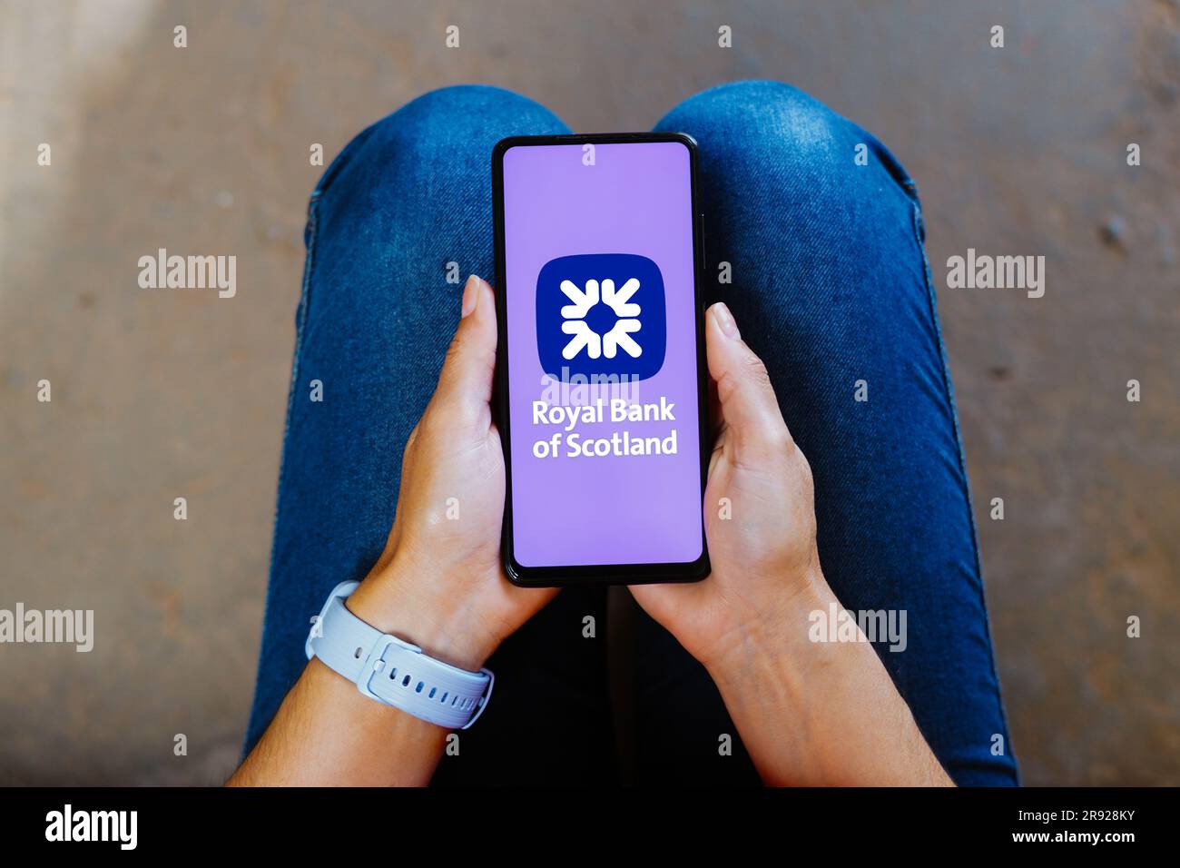 In this photo illustration, the Royal Bank of Scotland (RBS) logo is ...