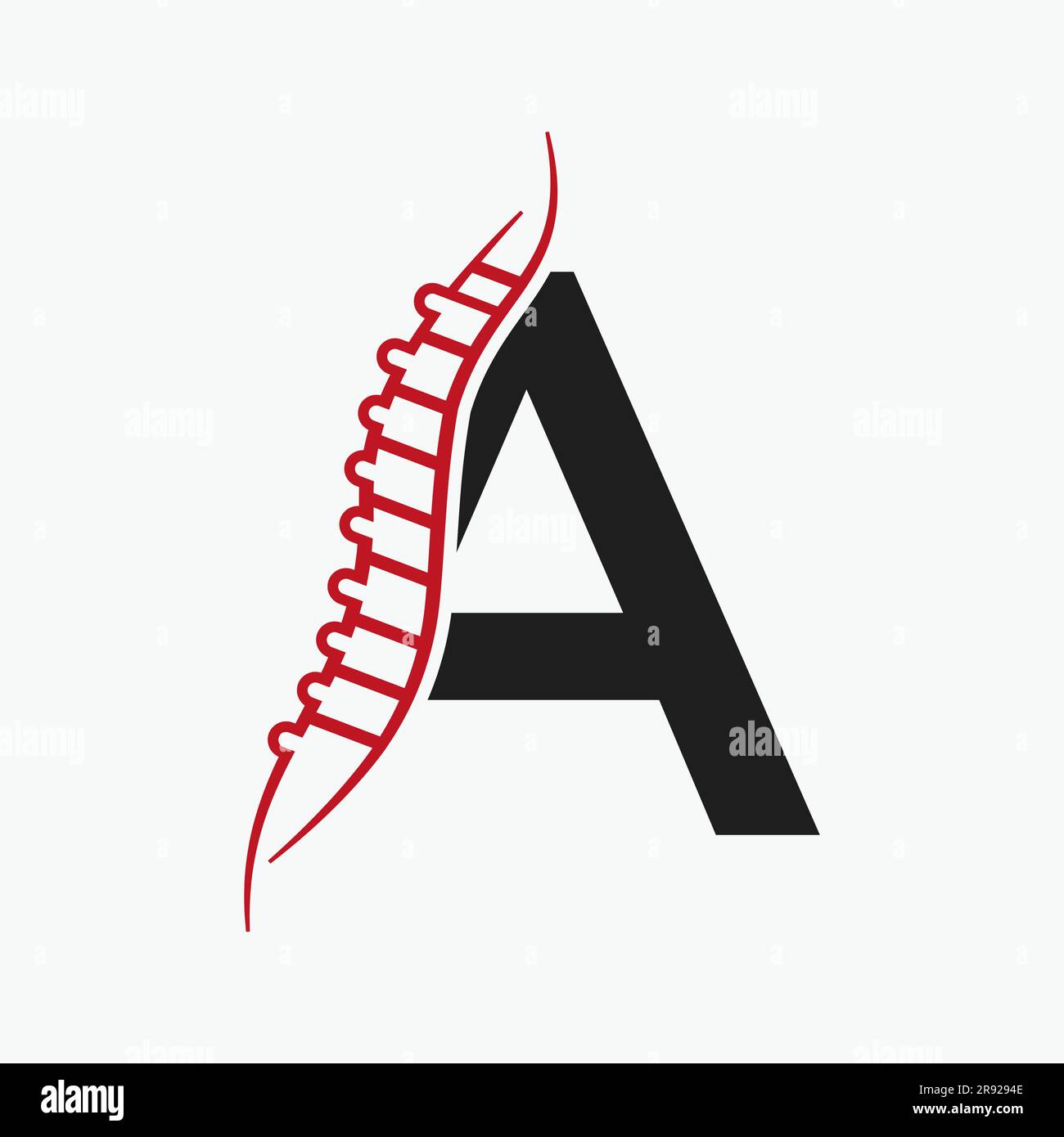 Letter A Orthopedic Health Bone Logo Design With Back Bone Icon. Bone ...