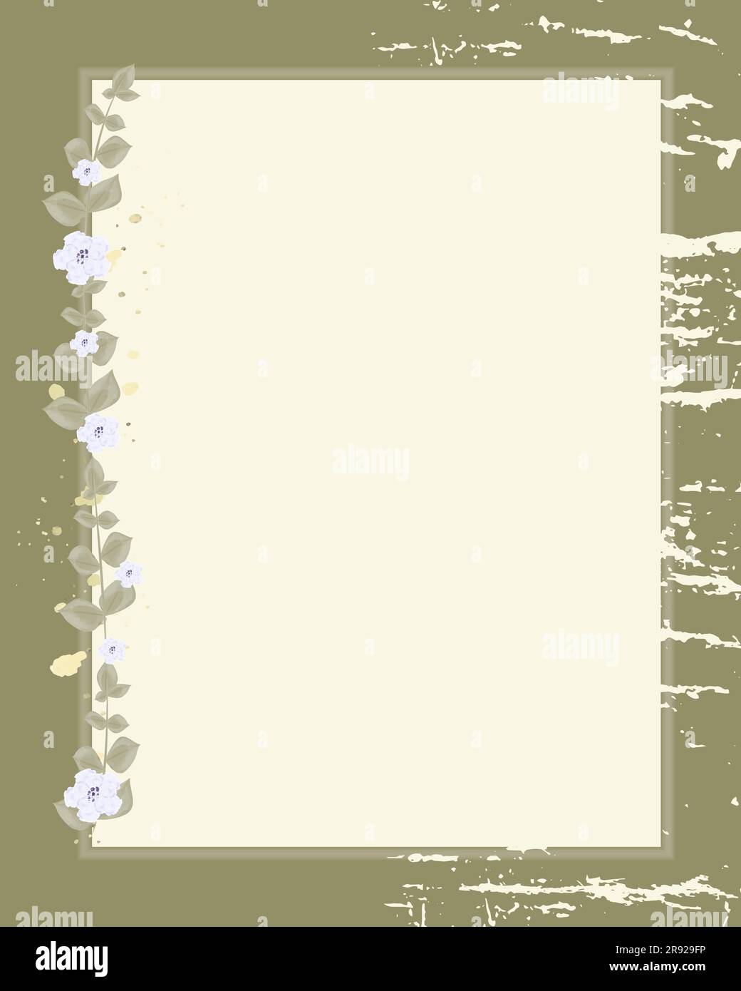 Decorative vertical card template Watercolor frame Floral garland Copy ... Decorative vertical card template Watercolor frame Floral garland Copy ...