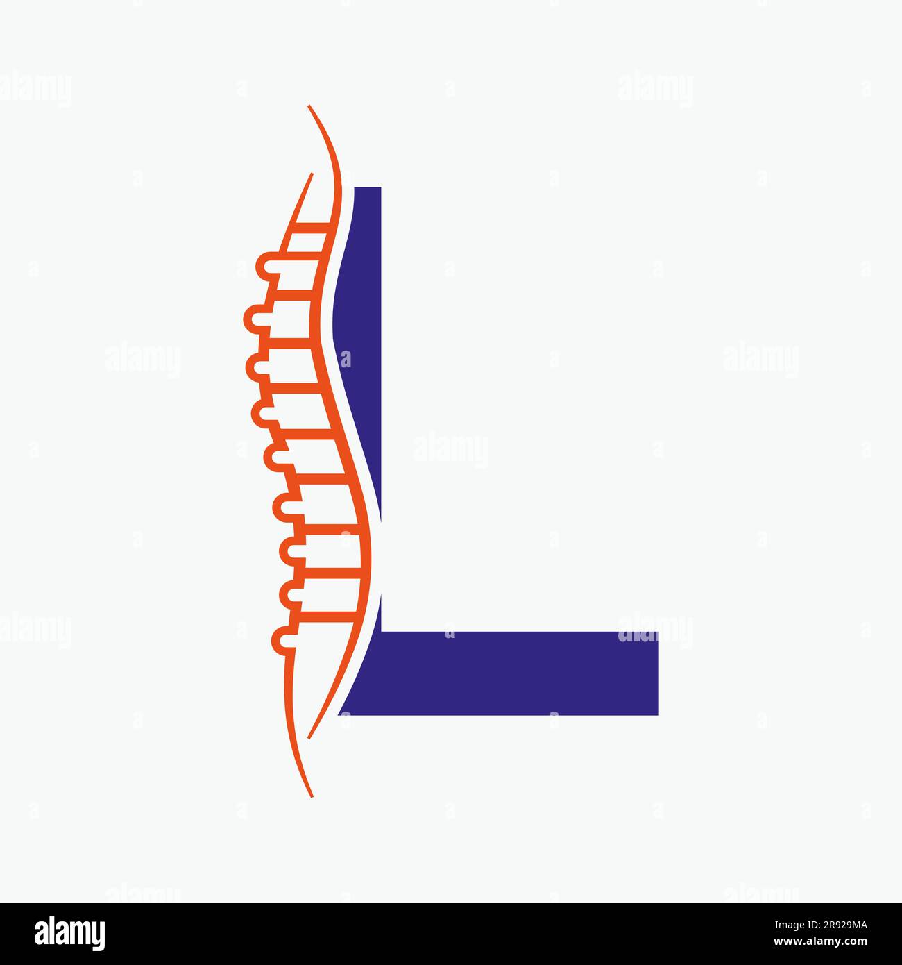 Letter L Orthopedic Health Bone Logo Design With Back Bone Icon. Bone ...