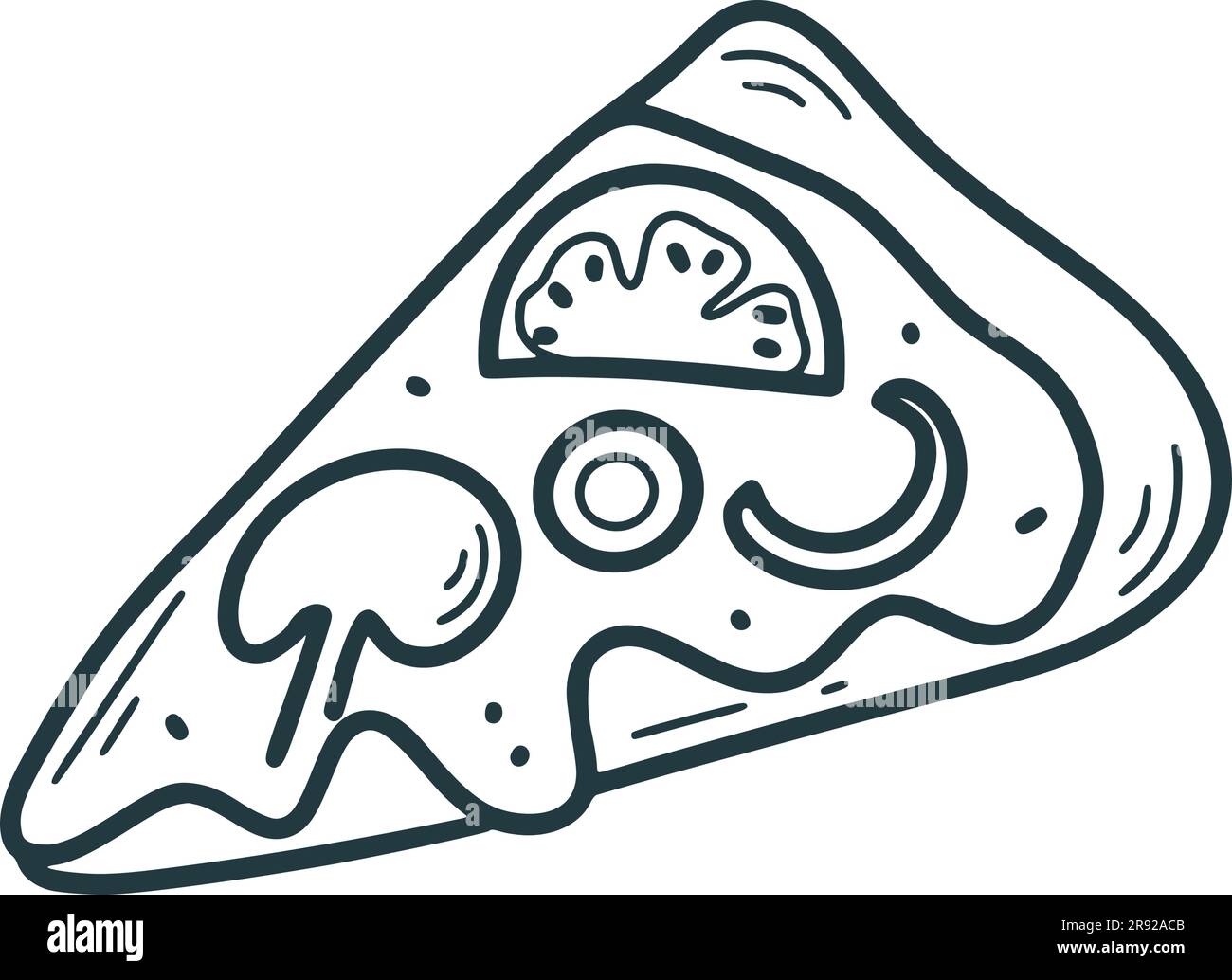Hand drawn pizza bread Cut Out Stock Images & Pictures - Alamy