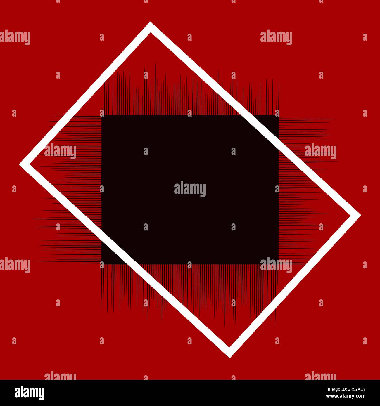 Abstract black paint over square frame. Copy space Vector illustration ...