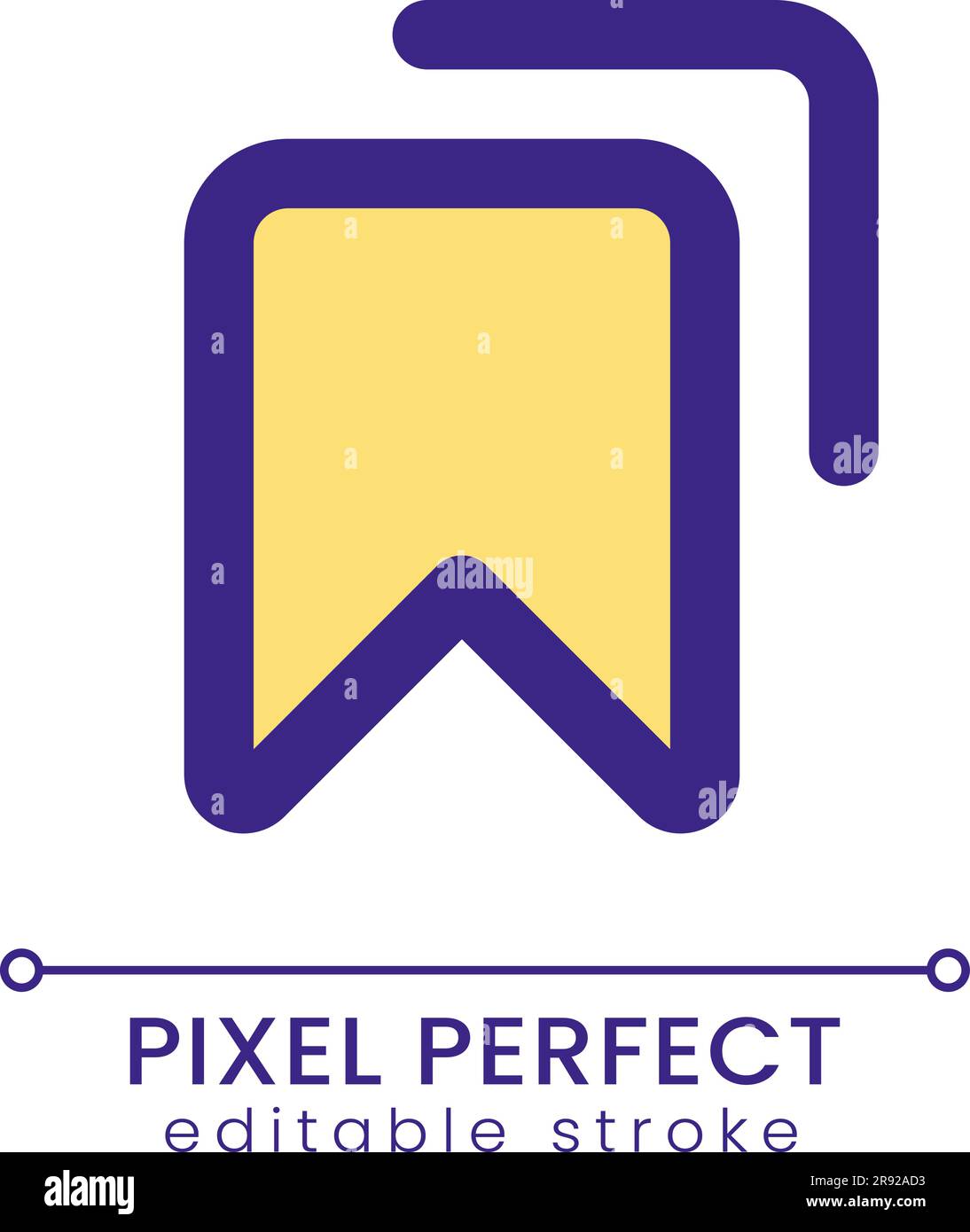 Saved messages pixel perfect RGB color ui icon Stock Vector Image & Art ...