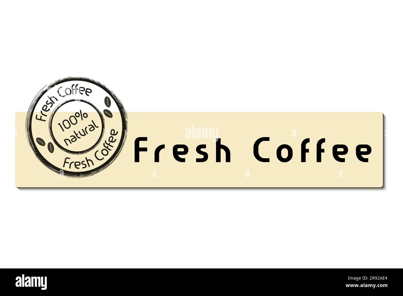 Fresh coffee sticker, label, badge, and logo. Ecology icon. Stamp for ...