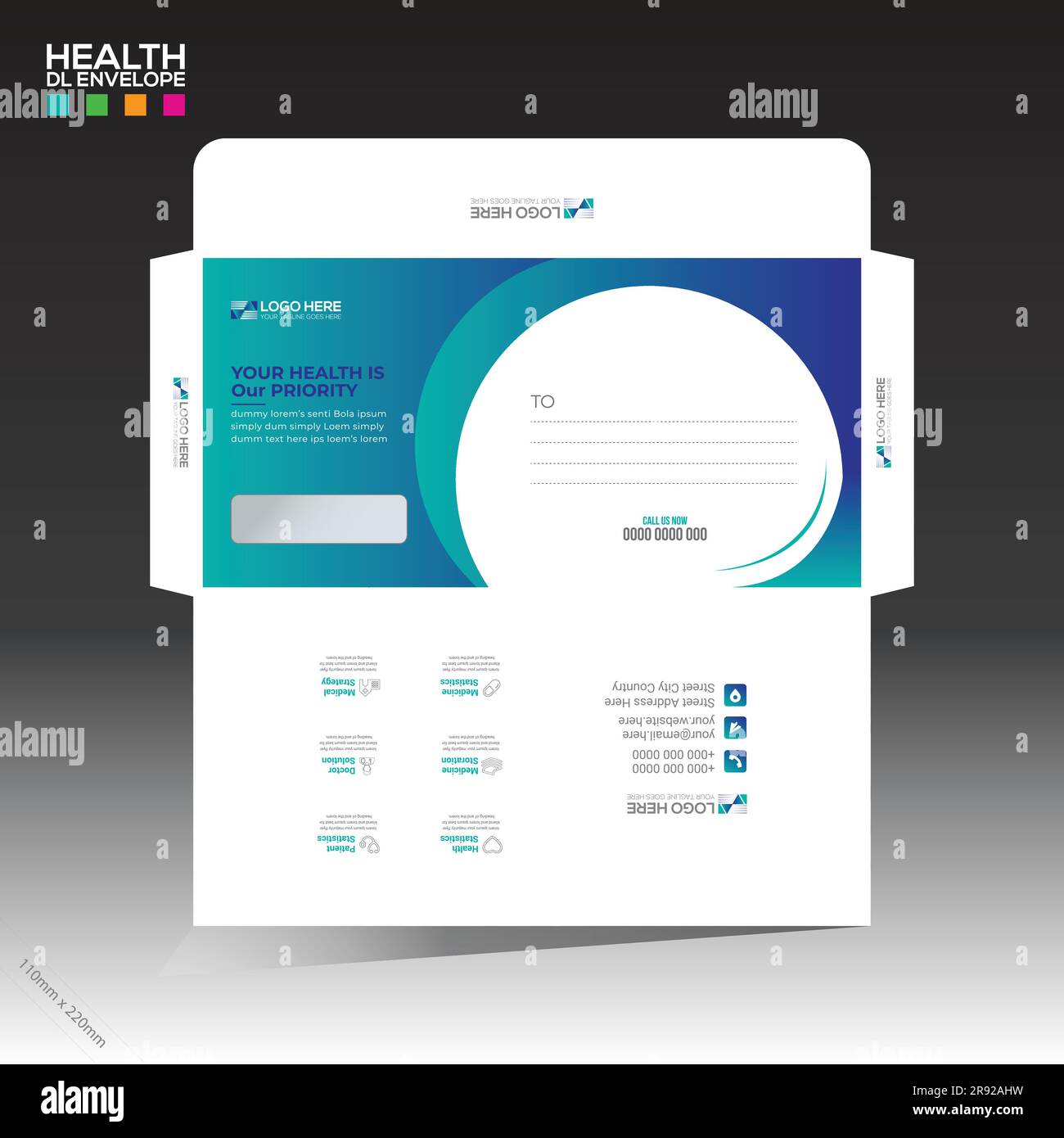 envelope design for health and any use Stock Vector Image & Art - Alamy