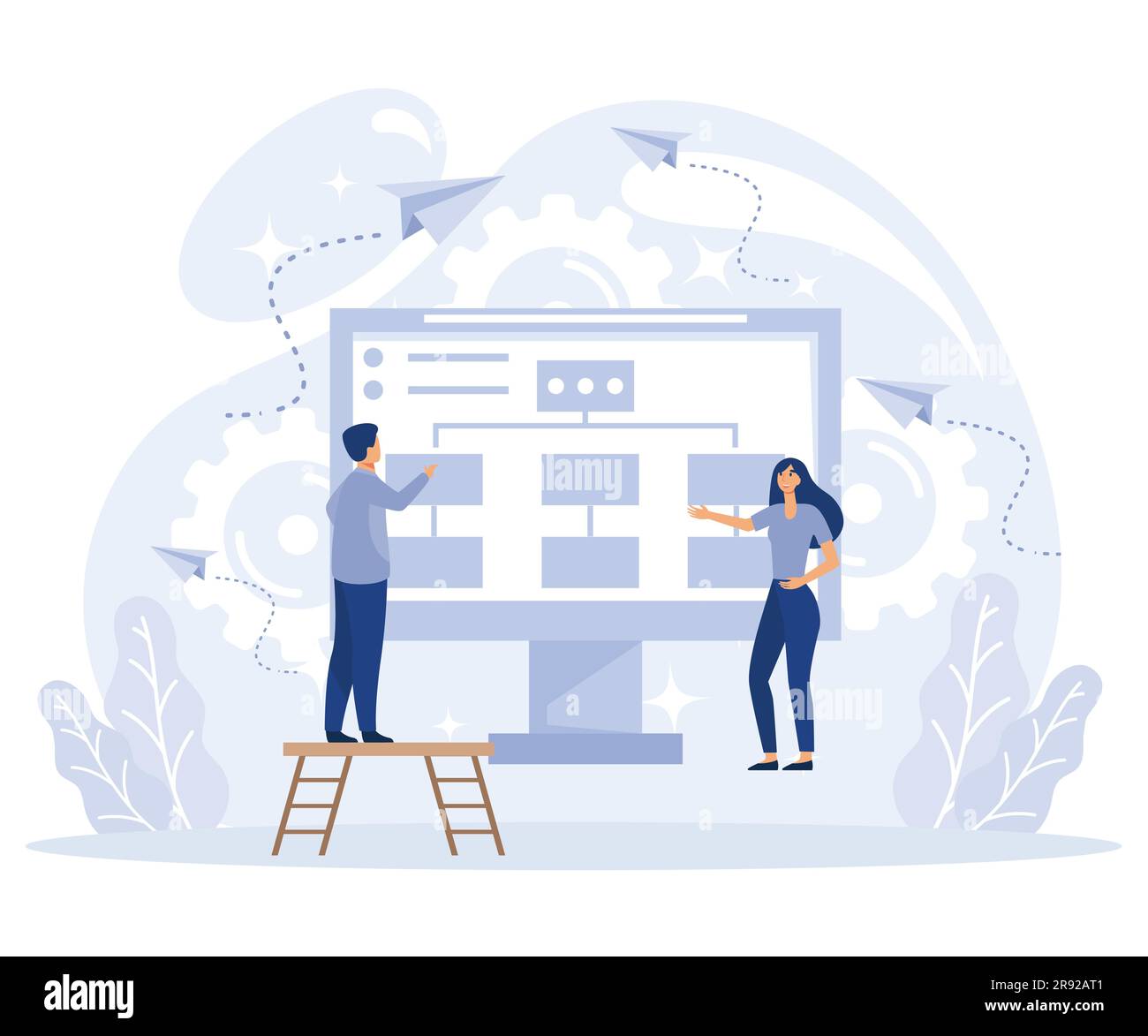 Software Development Concept Information Architecture Usability Engineering Web Design Flat