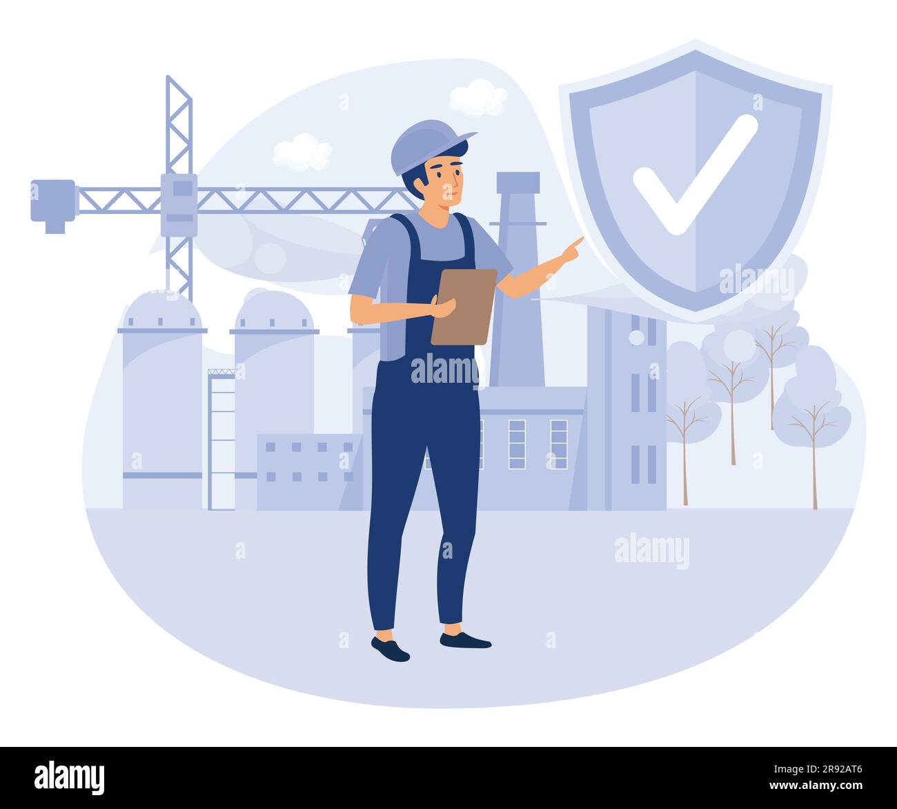 Working environment concept, workplace safety, workplace assessment ...