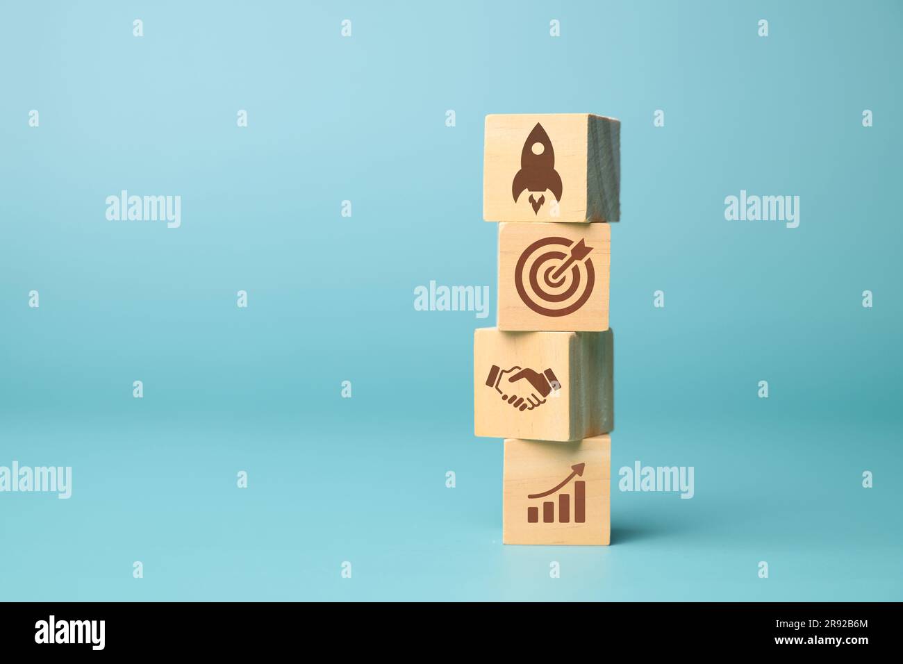 rocket icon on wooden on isolate background. rocket financial. rocket ...