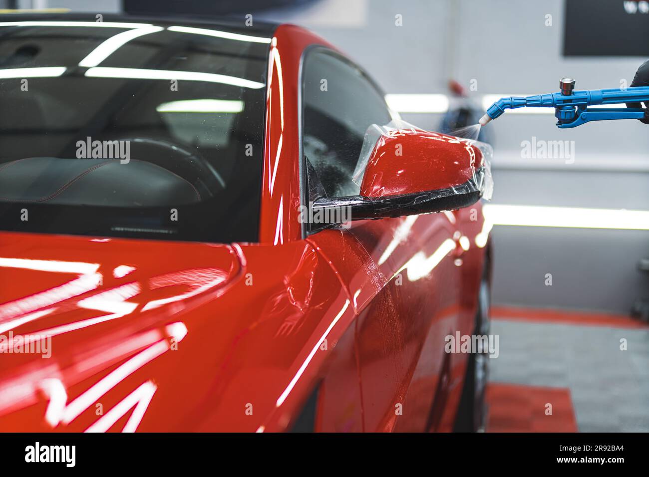 Installation process of PPF - paint protective foil - onto a side ...