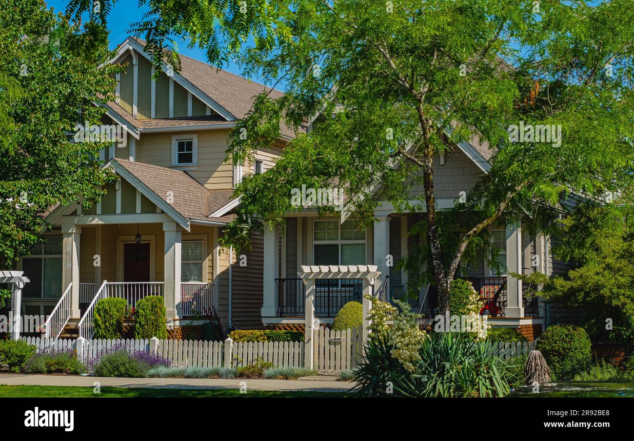Beautiful exterior house in rural suburban neighborhood. Real Estate ...