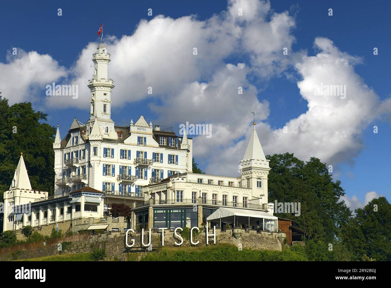 Guetsch Castle Hotel, Switzerland, Lucerne Stock Photo - Alamy