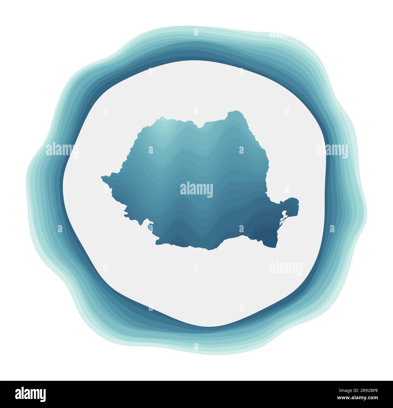 Romania logo. Badge of the country. Layered circular sign around ...