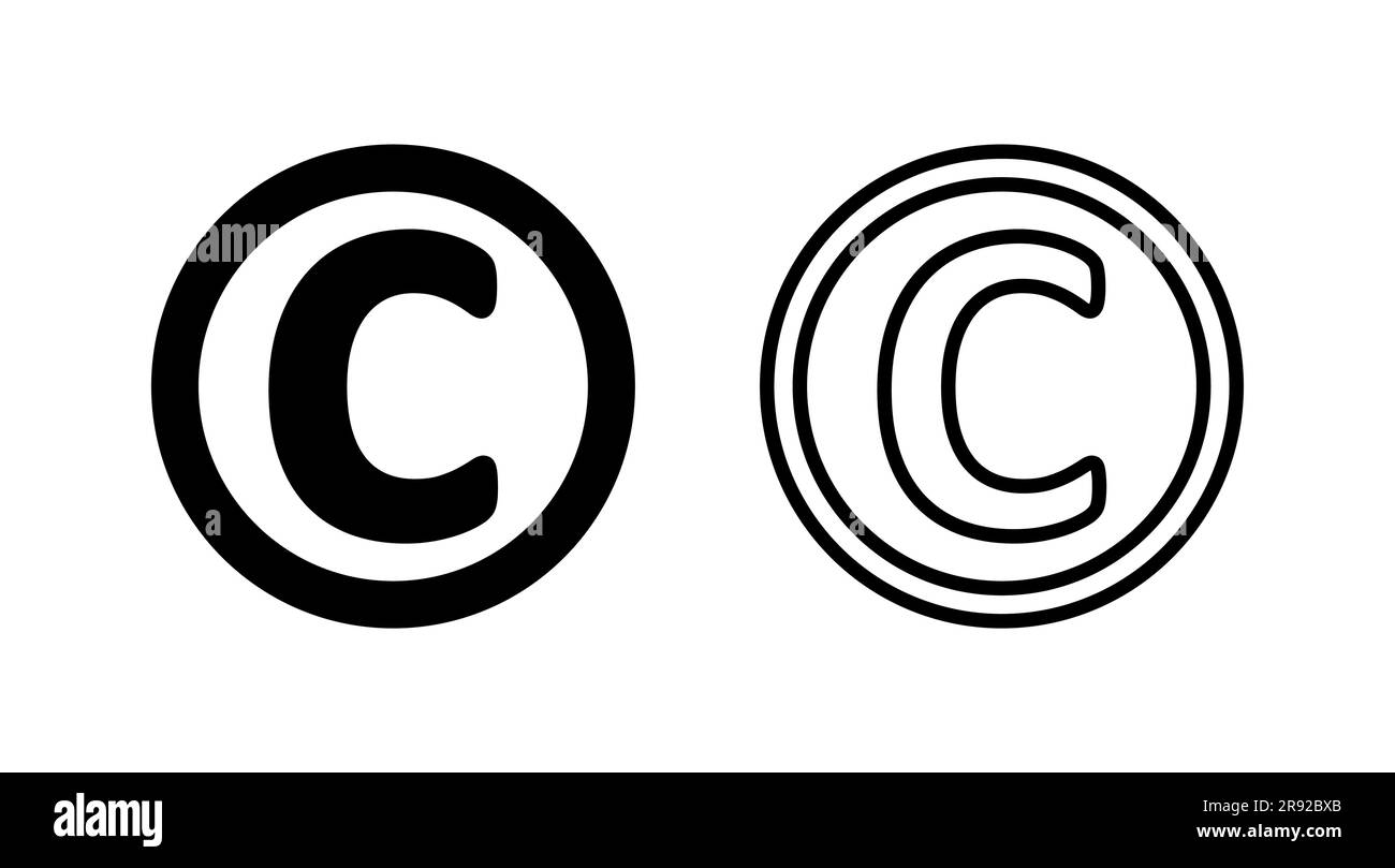 Copyright icon vector. copyright symbol Stock Vector Image & Art - Alamy