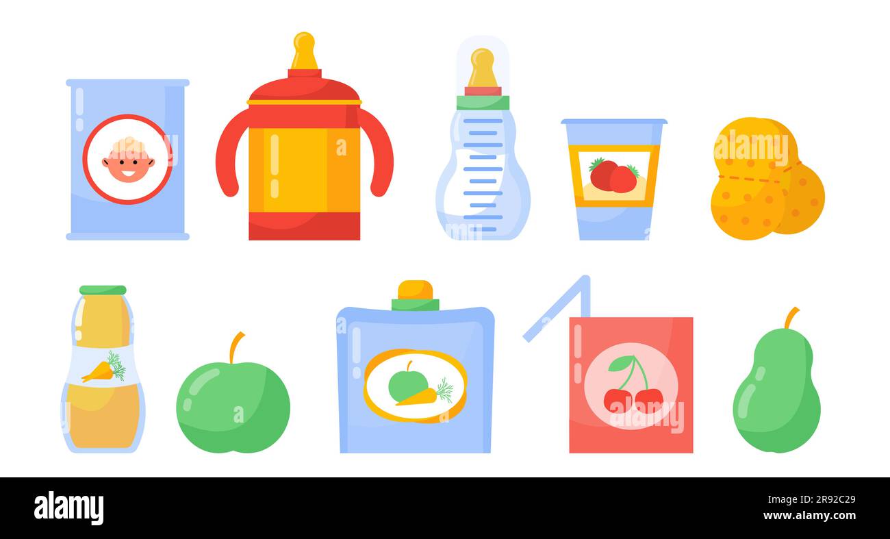 Baby food nutrition concept Stock Vector Images - Alamy