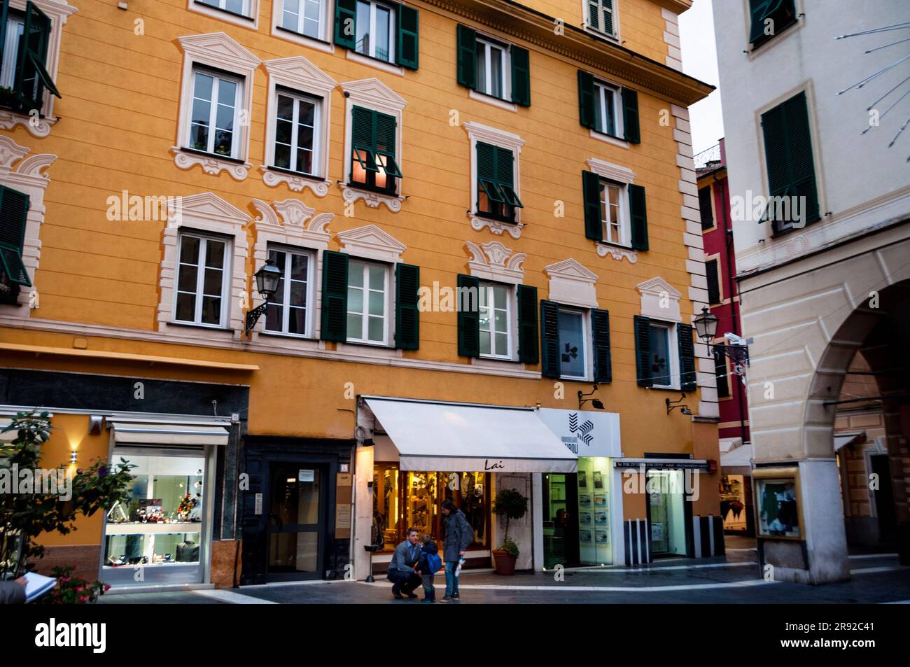 Piazza Cavor in Rapallo, Italy on the Italian Riveria Stock Photo - Alamy