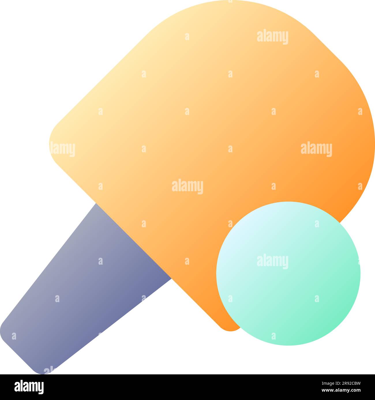 Ping pong pixel perfect flat gradient color ui icon Stock Vector Image & Art - Alamy