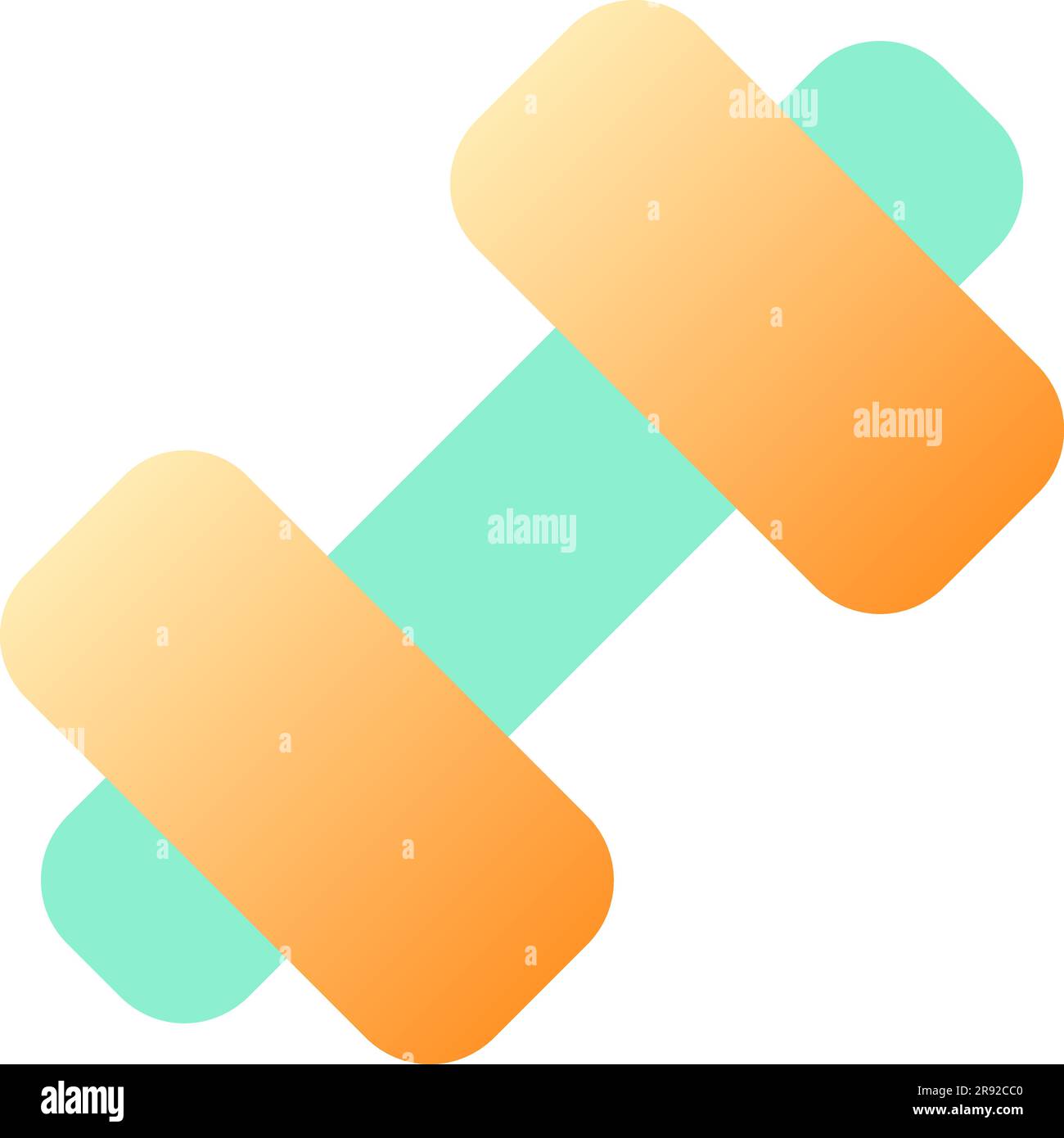 Dumbbell pixel perfect flat gradient color ui icon Stock Vector Image ...