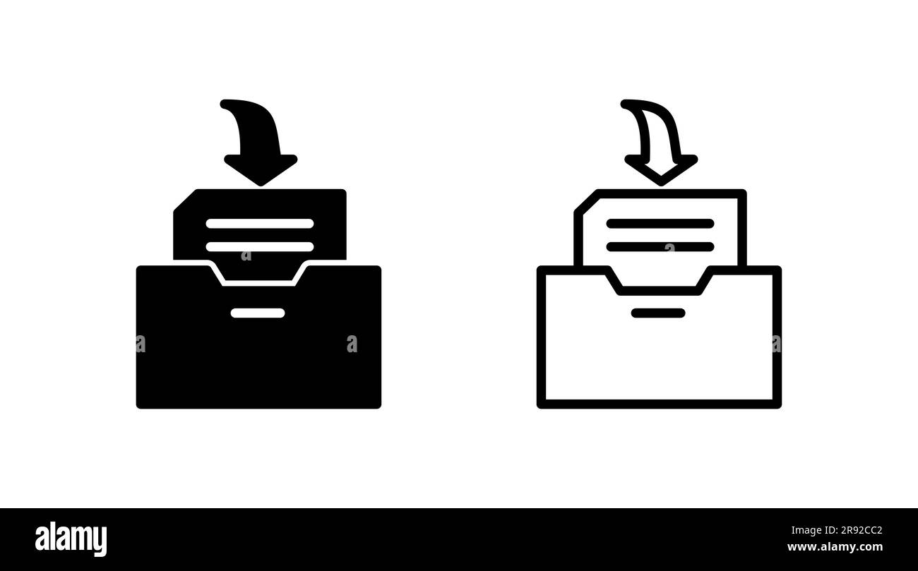 Archive icon vector. archive storage icon vector. folders icon Stock ...